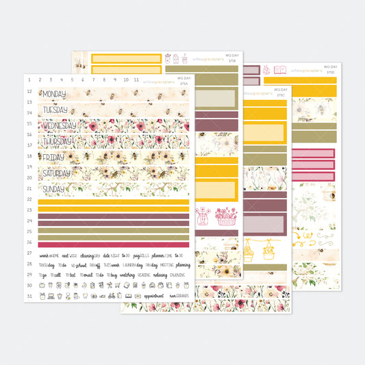 HONEY BEE STICKER COLLECTION – Willow Grace Plans